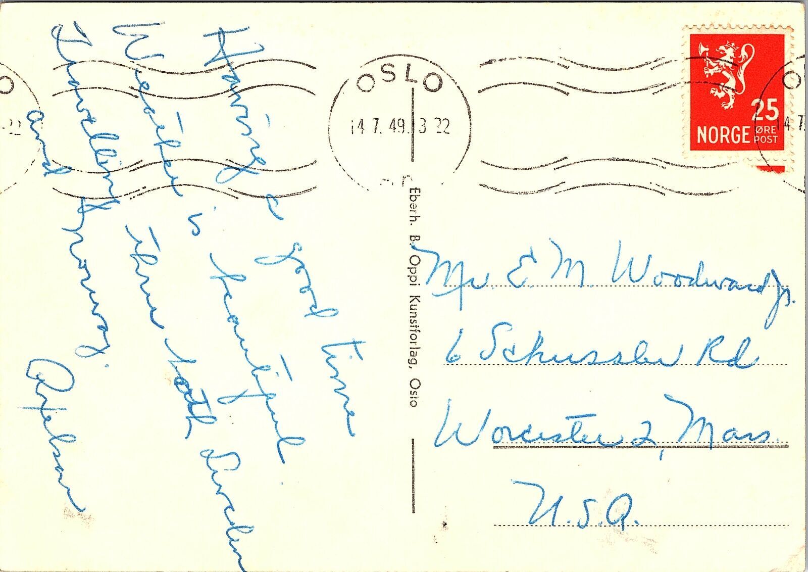 Vintage Continental Size Postcard Geiranger Fjord Norway From Tourist ...