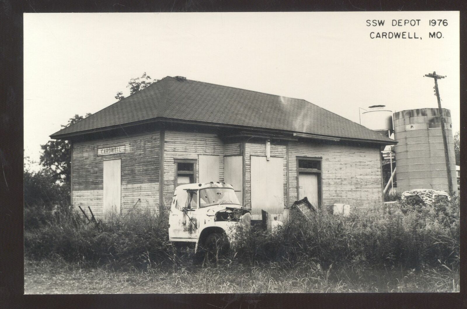 Rppc Cardwell Missouri Railroad Depot Train Station Real Photo Postcard ...