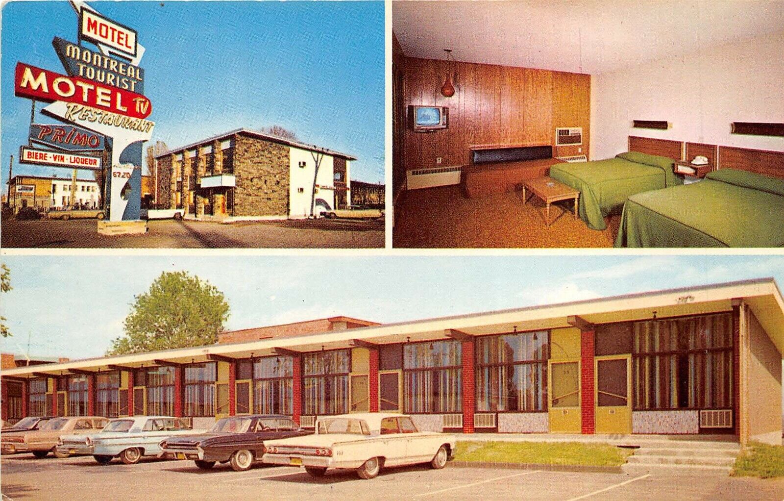 Montreal Canada 1960s Postcard Montreal Tourist Motel Multiview TV Room ...