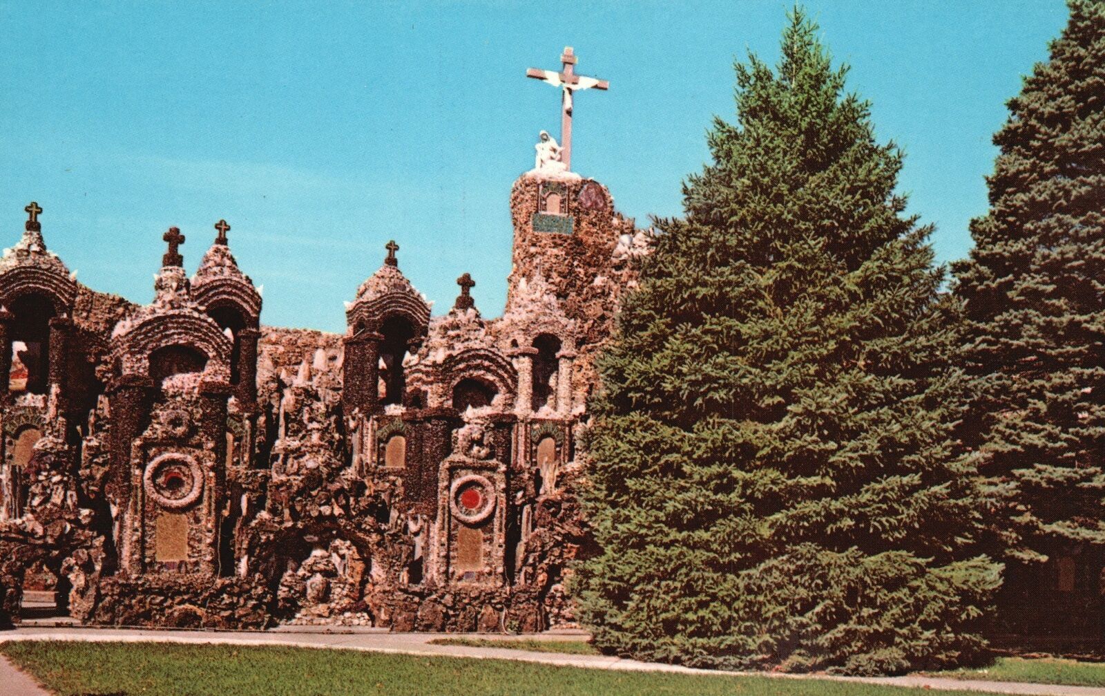 Vintage Postcard 13th Station Grotto Of Redemption Michael Angelo West ...