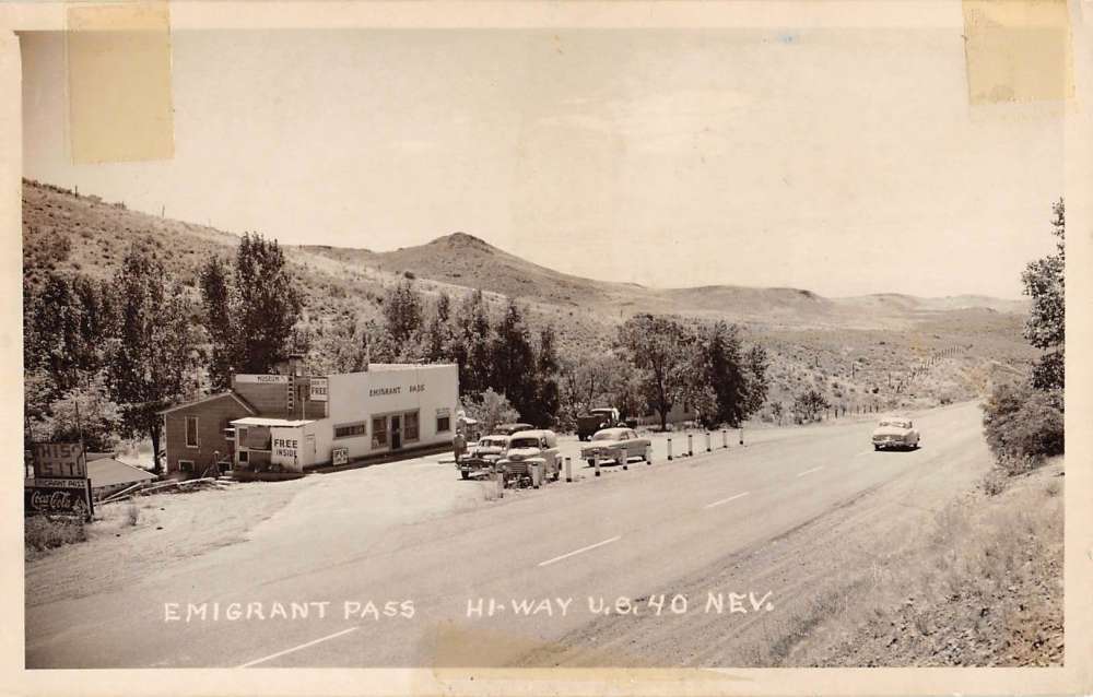 Nevada Emigrant Pass Highway Real Photo Antique Postcard K63082 ...