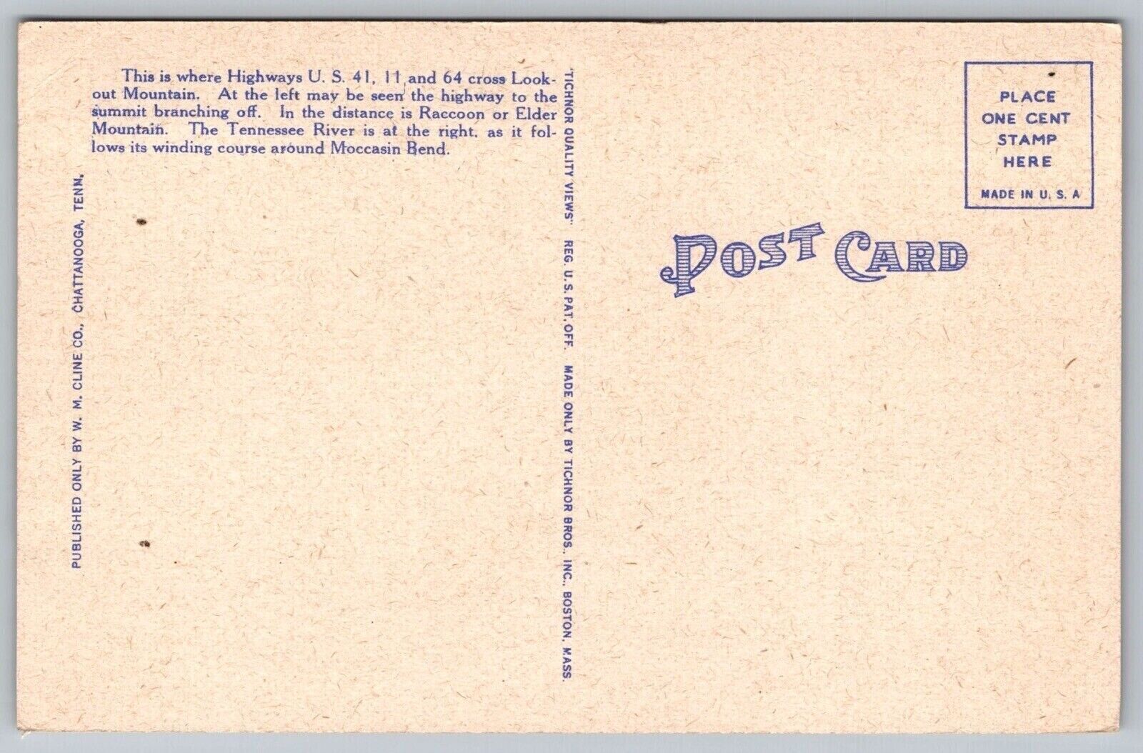 Chattanooga Tennessee Lookout Mountain Highway Scenic Landscape Linen ...