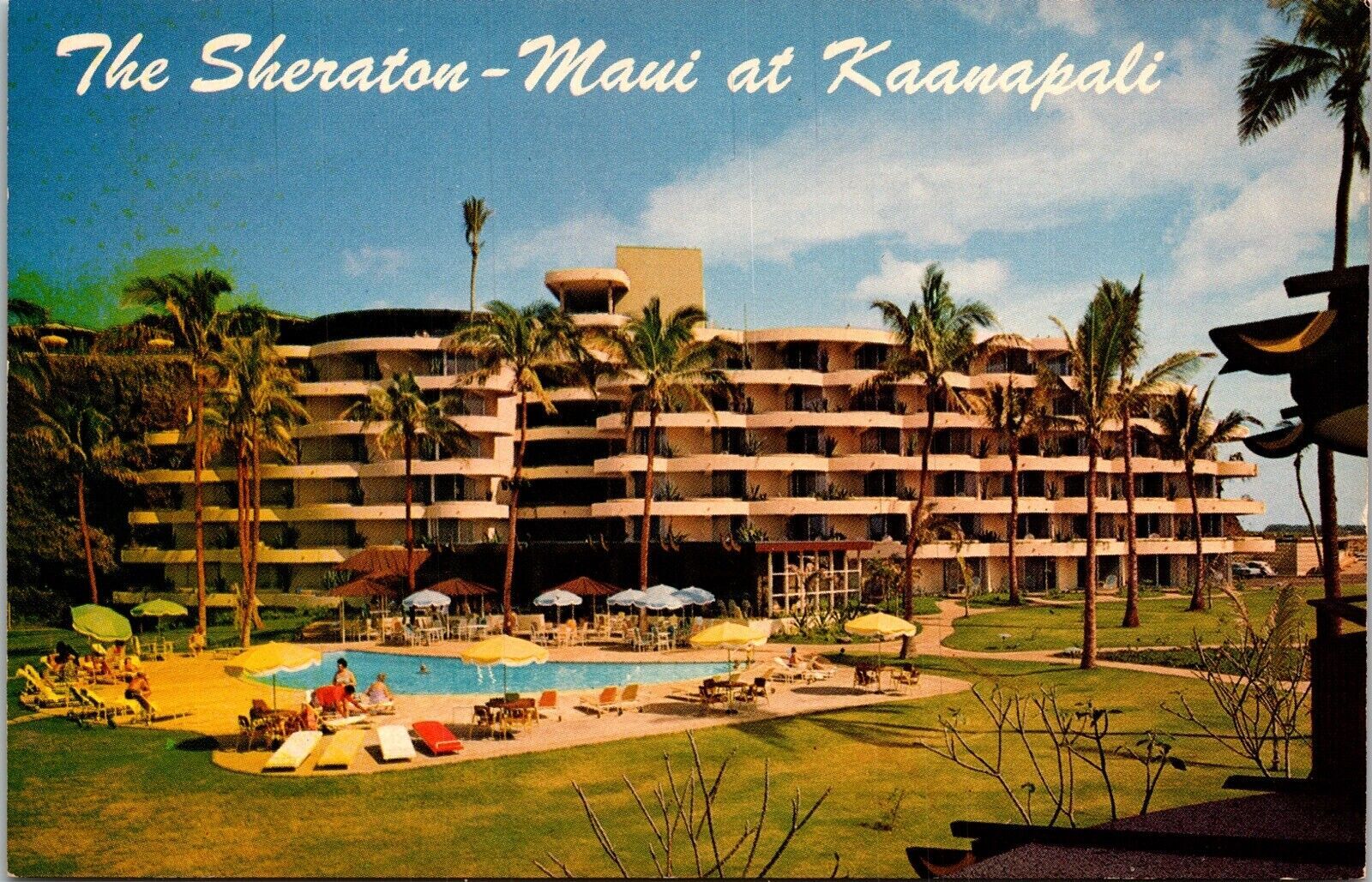 Sheraton Maui Kaanapali Hotel Hawaii HI Swimming Pool Postcard VTG UNP ...