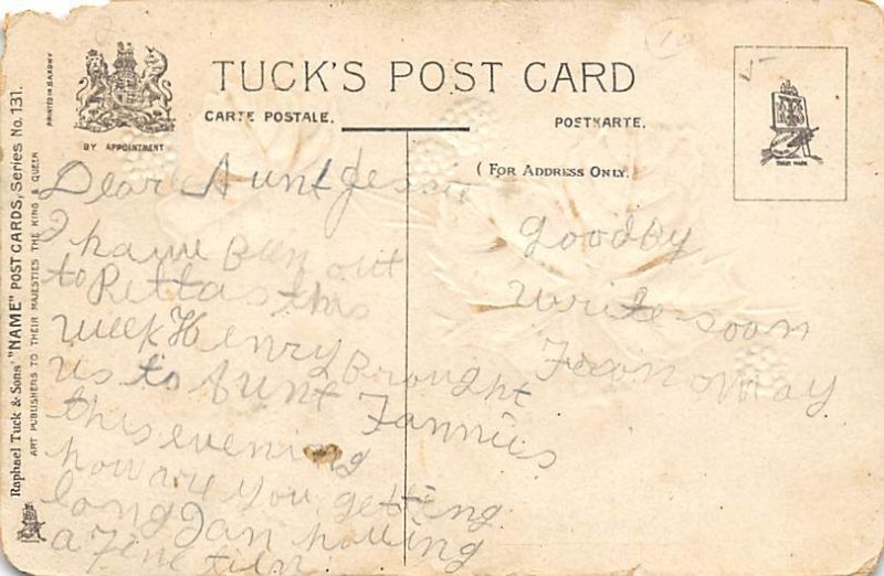 Jesse Large Letter Writing on Back | Topics - Other, Postcard / HipPostcard