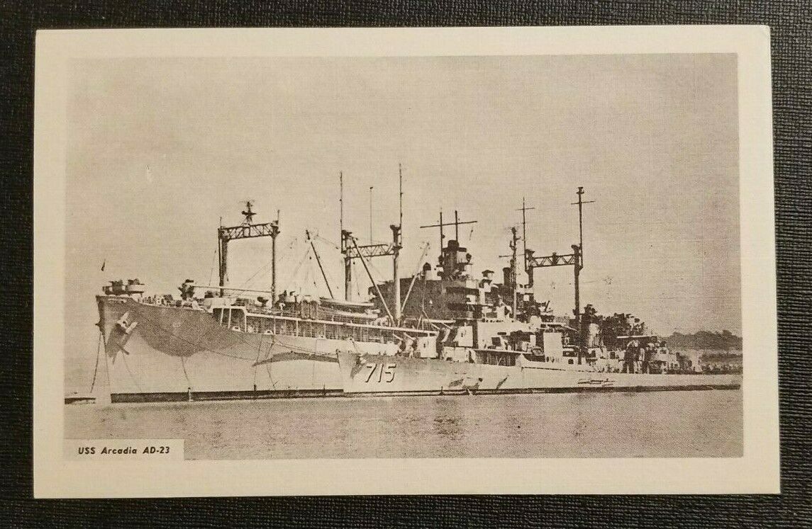 Mint Vintage Postcard WWII US Navy Destroyer USS Arcadia AD 23 | Topics ...