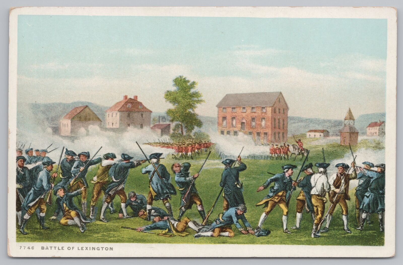 Military~Painting of Battle of Lexington~Vintage Postcard | United ...