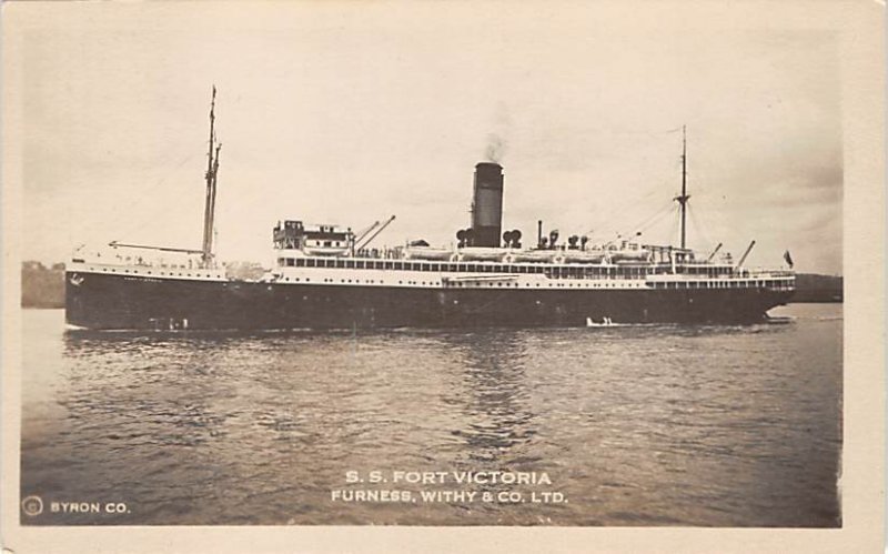 SS Fort Victoria Furness Line Ship Unused | Topics - Other, Postcard ...