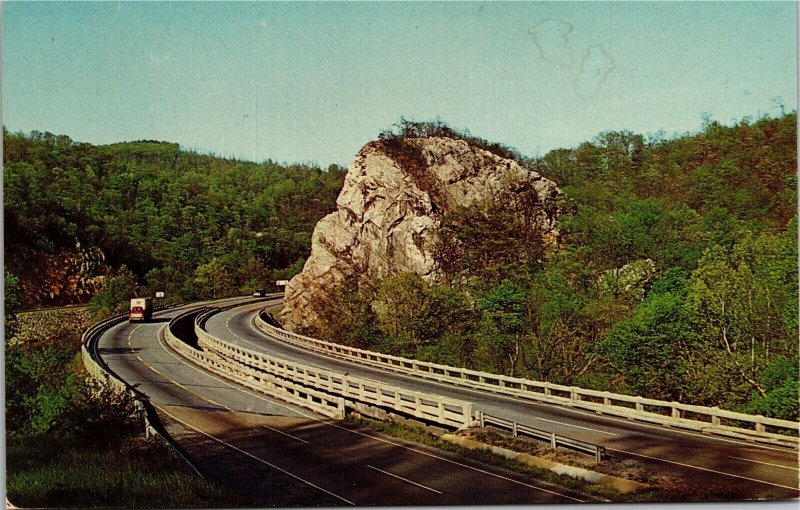 Postcard VA Interstate 64 Crossing Jackson River Rock Cut Photo CH Ruth ...