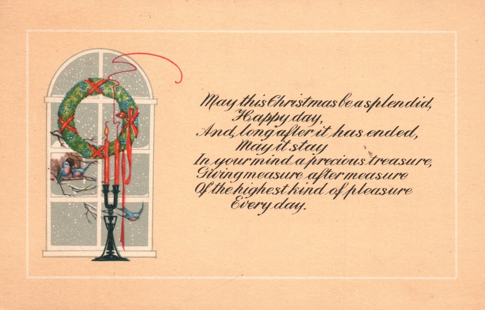 Vintage Postcard 1925 May This Christmas Be Splendid Happy Day ...