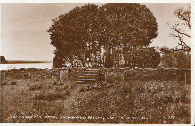 Scotland Postcard - Queen Mary´s Bower, Inchmahome Priory, Lake ...