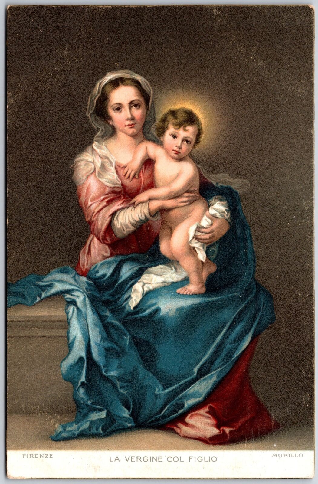 La Vergine Col Figlo Firenze Murillo Religious Portrait Postcard ...