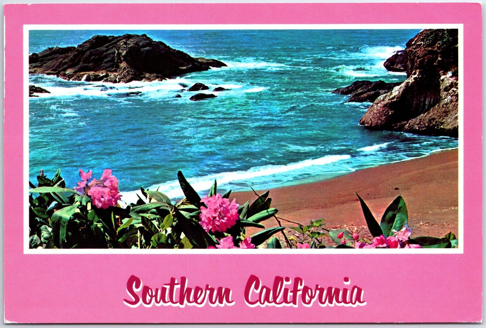 Vintage Continental Sized Postcard Blue Pacific Shores of Southern ...