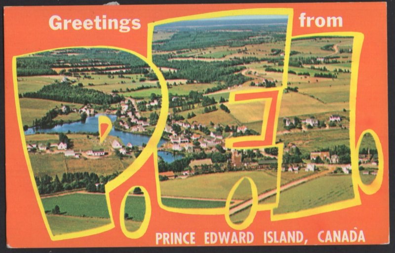 PEI Prince Edward Island HUNTER RIVER Large Letter Greetings from pm ...