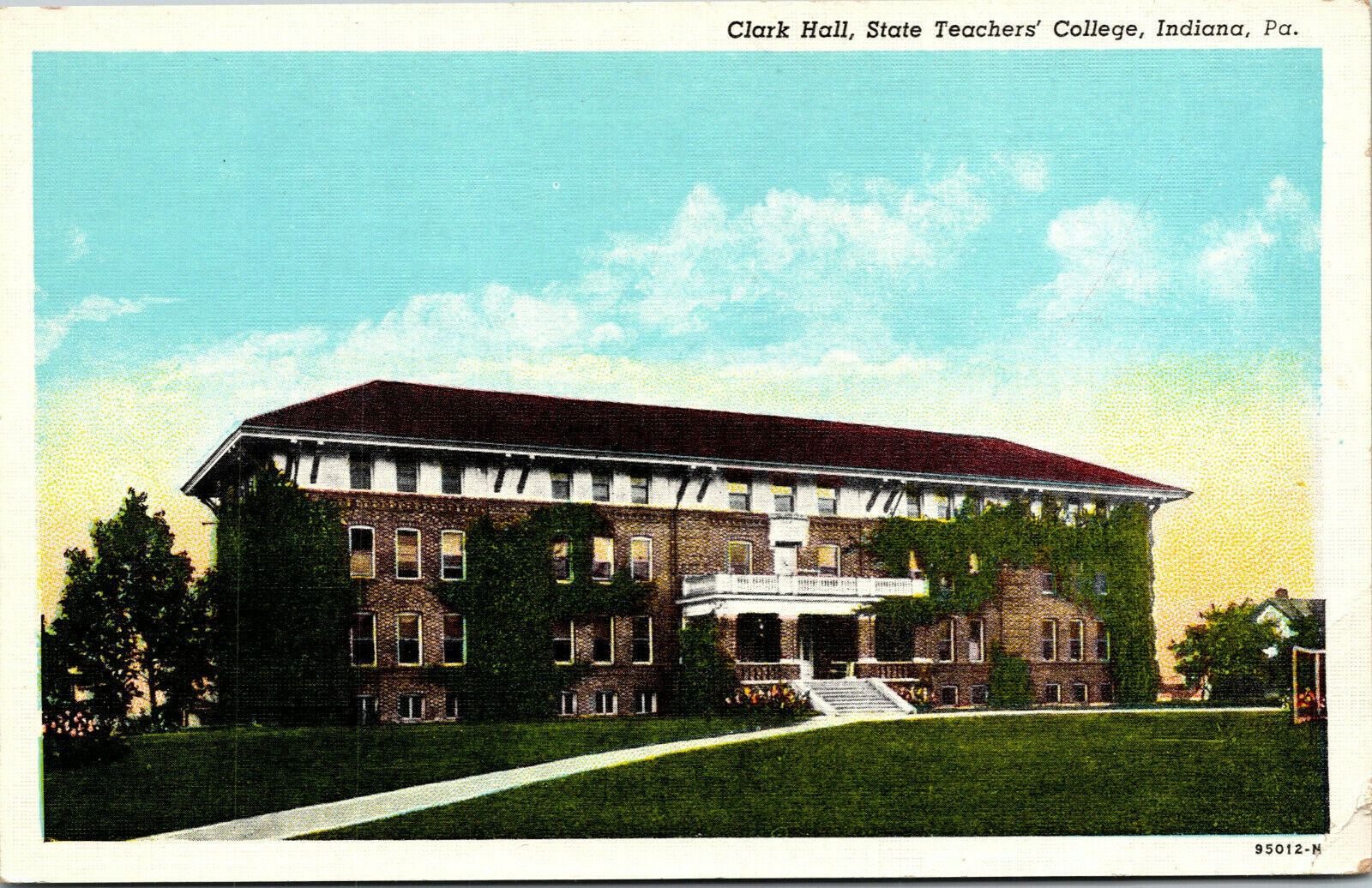 Vtg 1930s State Teachers College Clark Hall Indiana Pennsylvania PA ...