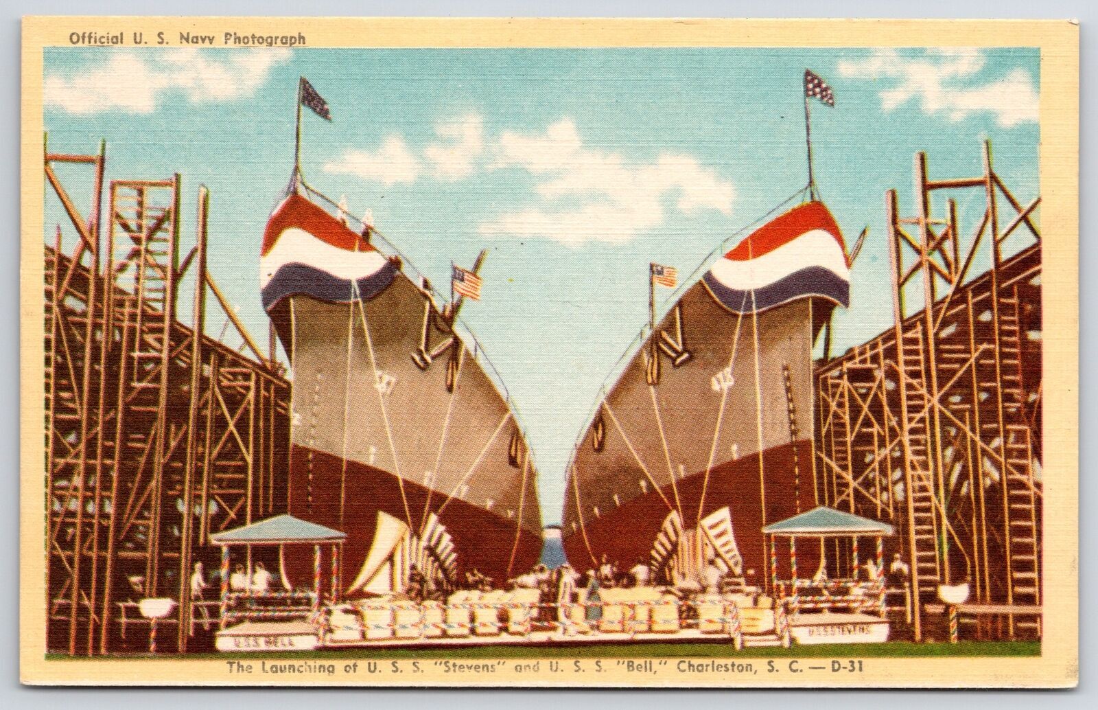 Official US Navy USS Stevens USS Bell Charleston South Carolina SC ...