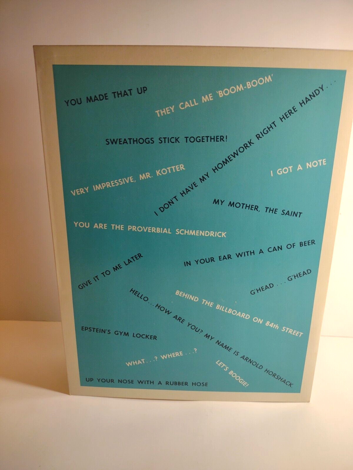 Welcome Back Kotter Vintage Retro Mead Folder Arnold Horshack 1976 Cast ...