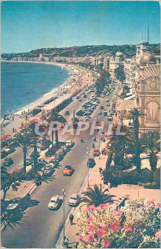 Nice Modern Postcard The French Riviera French Riviera Promenade des ...