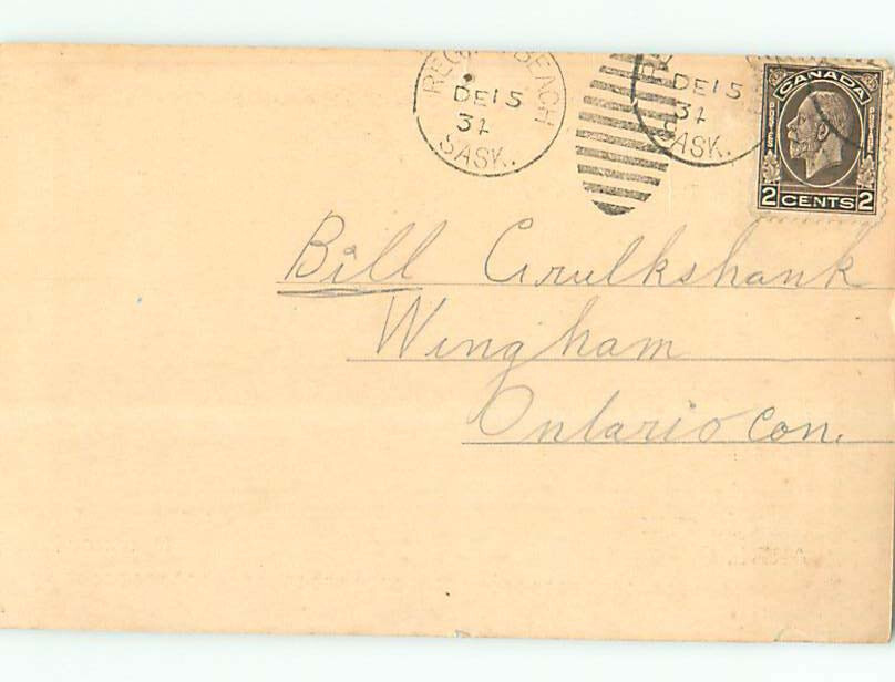 1930s QSL RADIO CARD Regina Beach - Near Craven & Lumsden Saskatchewan ...