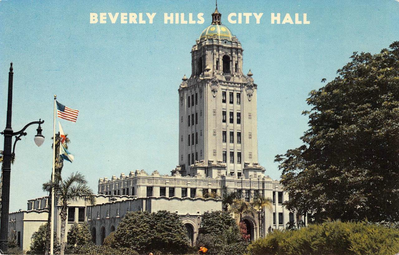 BEVERLY HILLS CITY HALL California Los Angeles, CA c1950s Vintage ...
