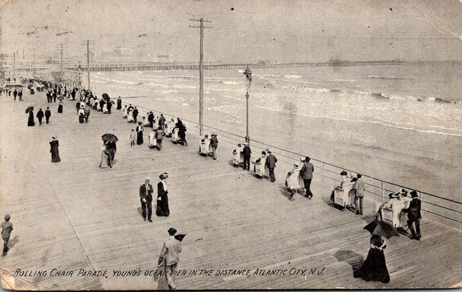 New Jersey Atlantic City Rolling Chair Parade 1908 | United States ...
