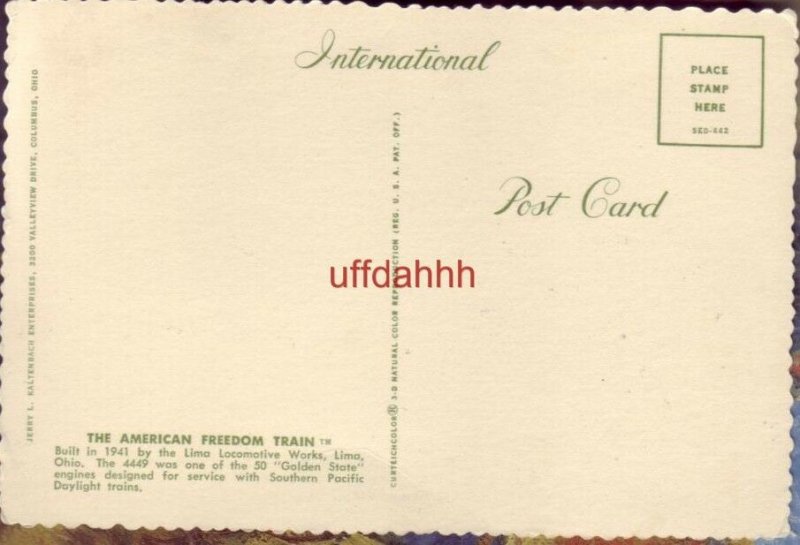 Continental-size THE AMERICAN FREEDOM TRAIN, SOUTHERN PACIFIC DAYLIGHT ...