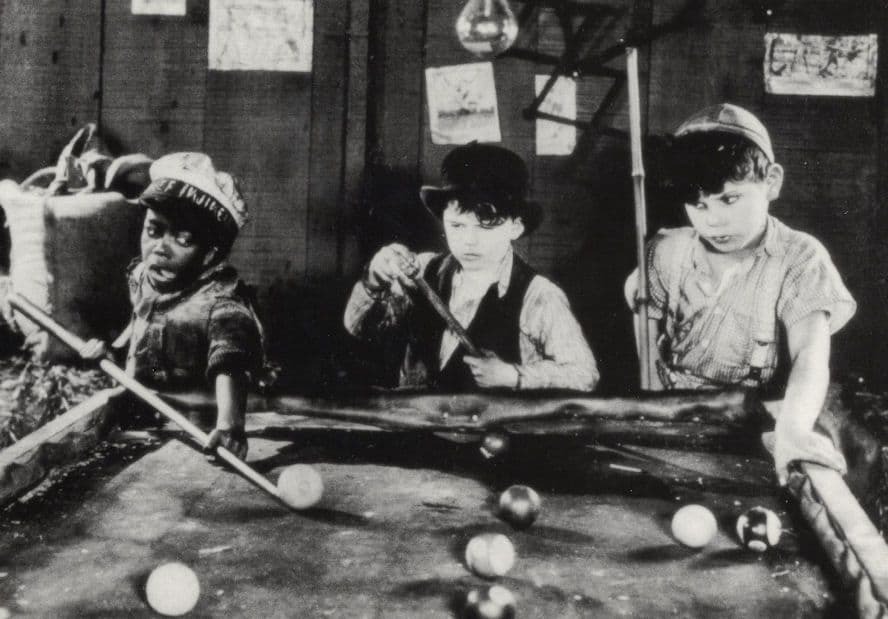 Children Playing Pool Snooker Old Film Movie Still Photo Postcard ...