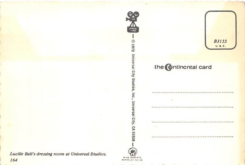 Lucille Ball'S Dressing Room Lucille Ball'S Dressing Room, Universal ...