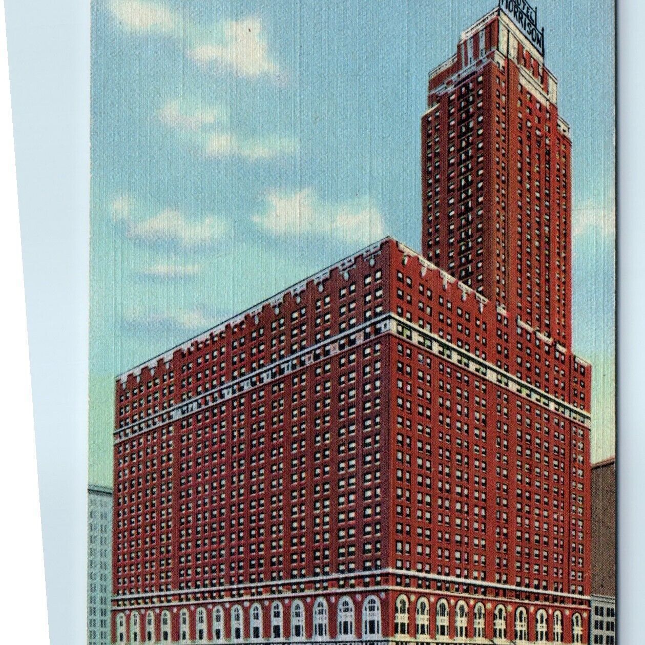 1941 Chicago, IL Morrison Hotel Roadside Cars Downtown Linen PC ILL Vtg ...