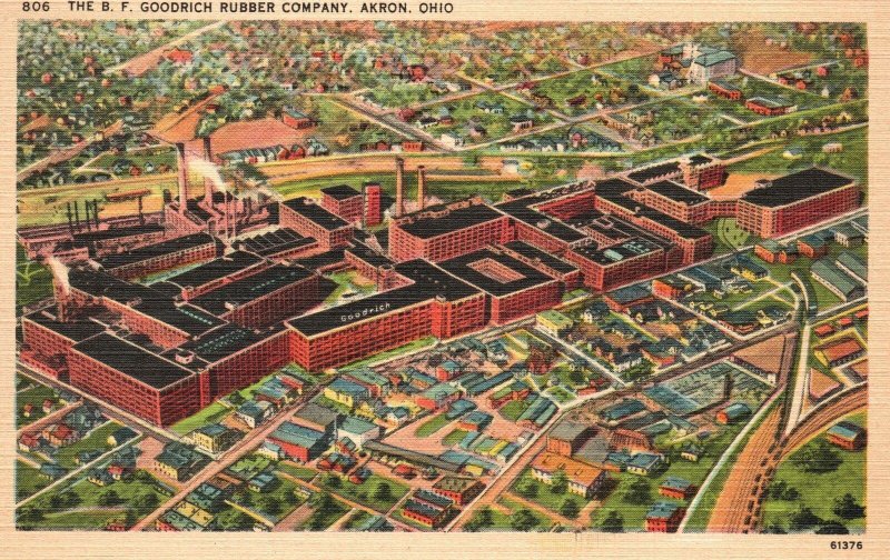 Vintage Postcard 1920's The B.F. Goodrich Rubber Company Buildings ...