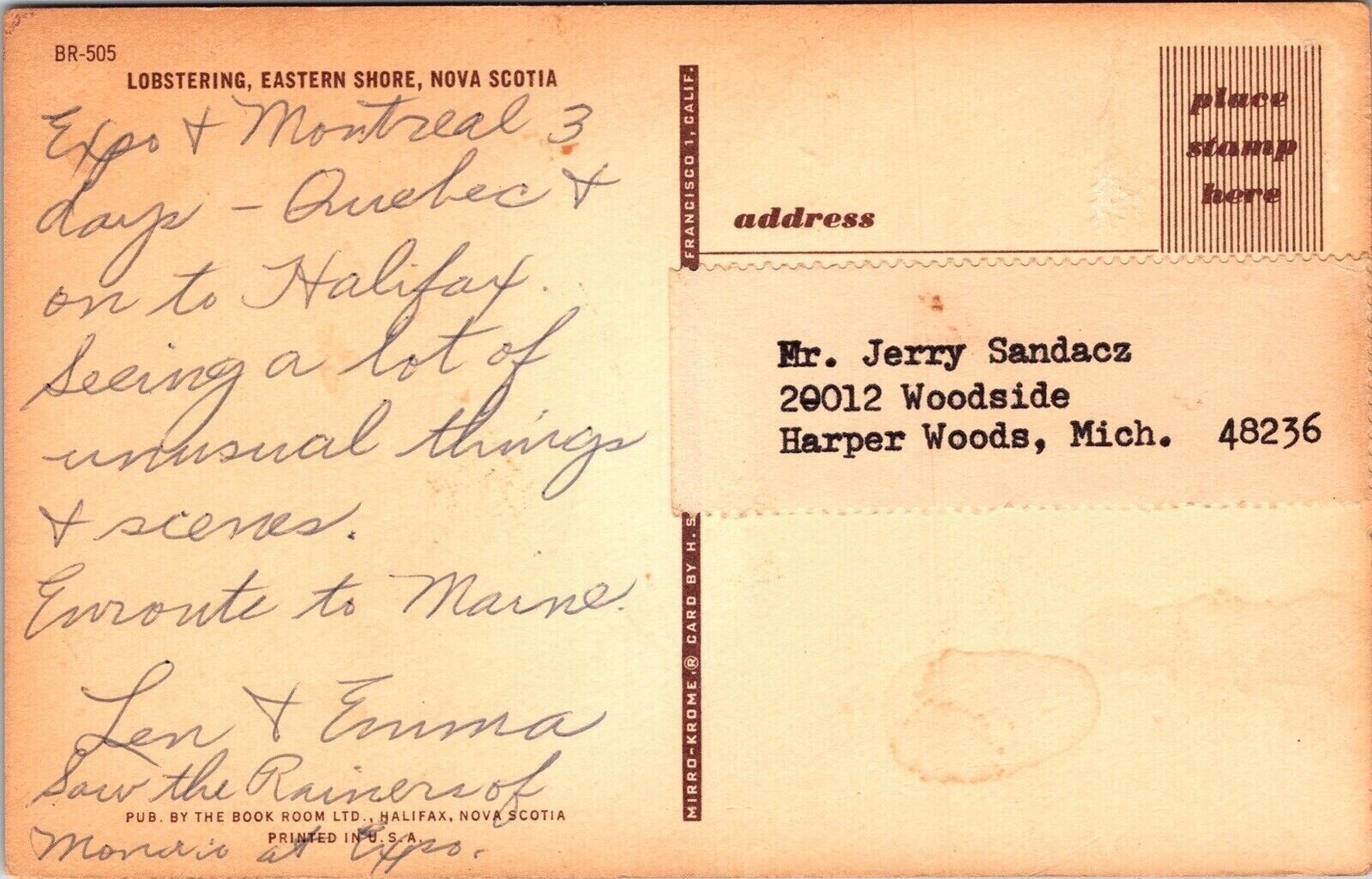 Lobstering Eastern Shore Nova Scotia Wob Note Boat Shore Postcard ...