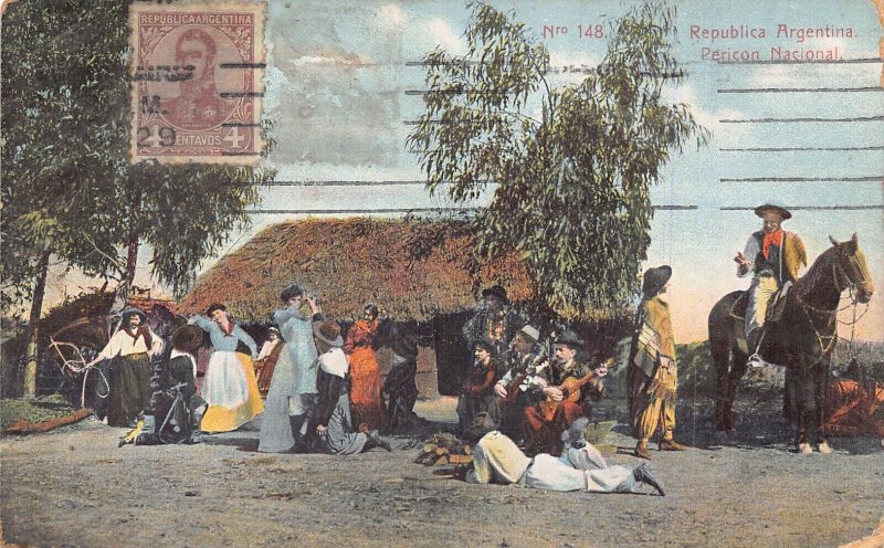 L356 Argentina 1929 Pericon National Ethnic Horseman Dances Tradions ...