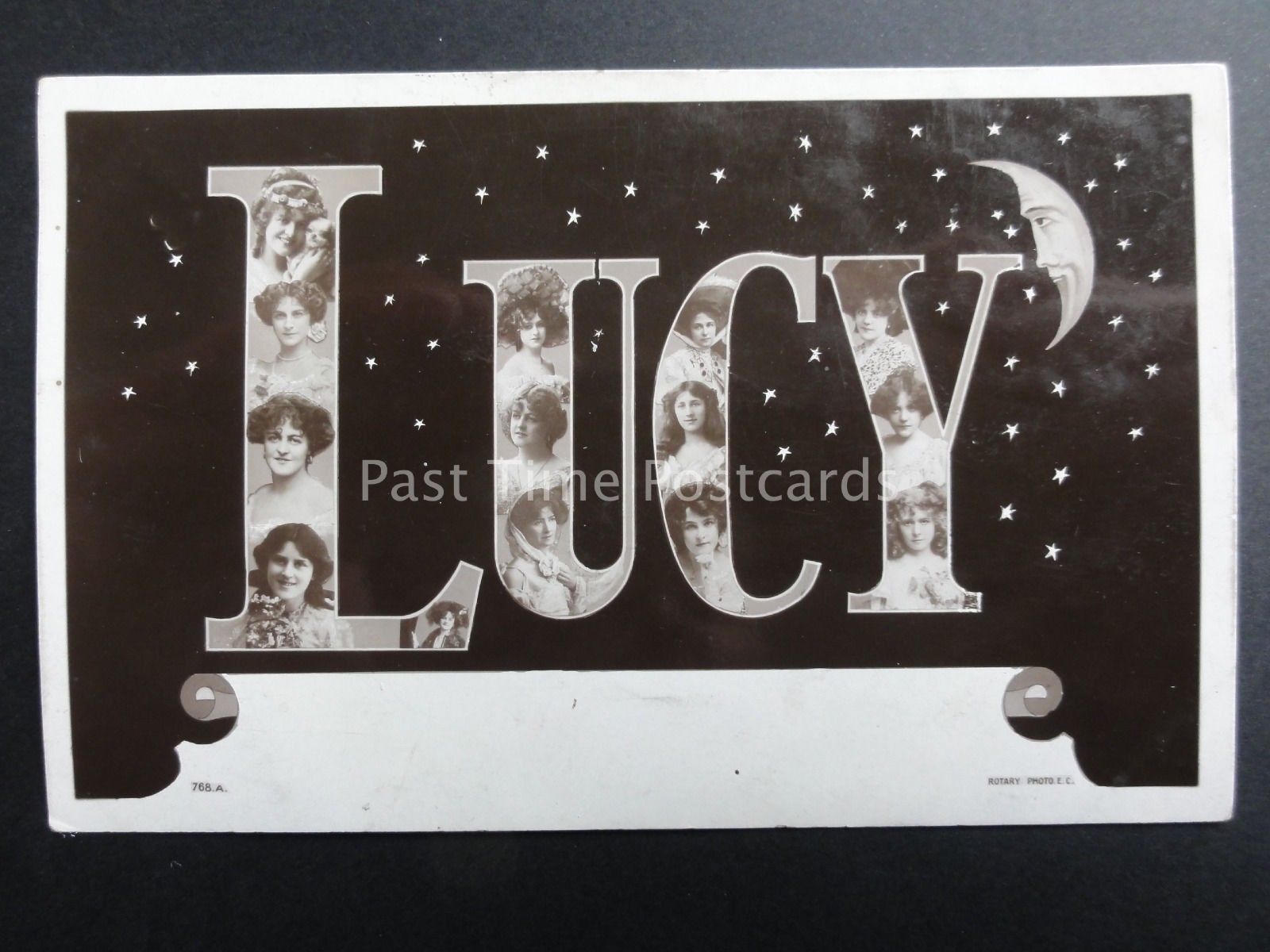 Greeting: LUCY Name Postcard (women in each letter) c1905 RP by Rotary ...