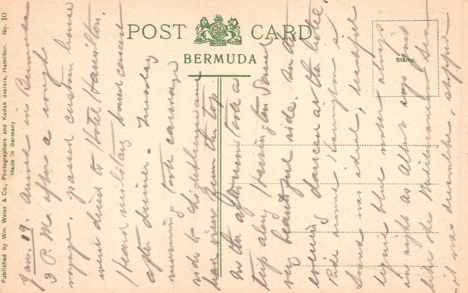 Vintage Postcard Gibbs Hill Lighthouse Wm. Weiss Pub Cross Bay Bermuda ...