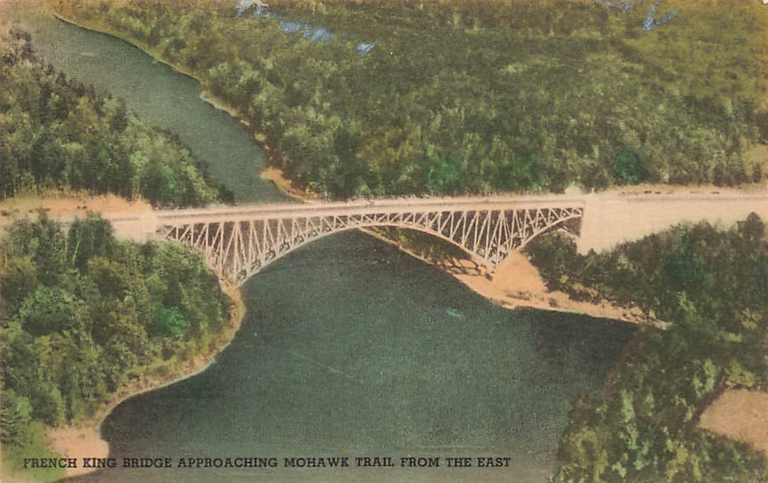 Vintage Aerial Birds Eye View French King Bridge Hand Colored ...