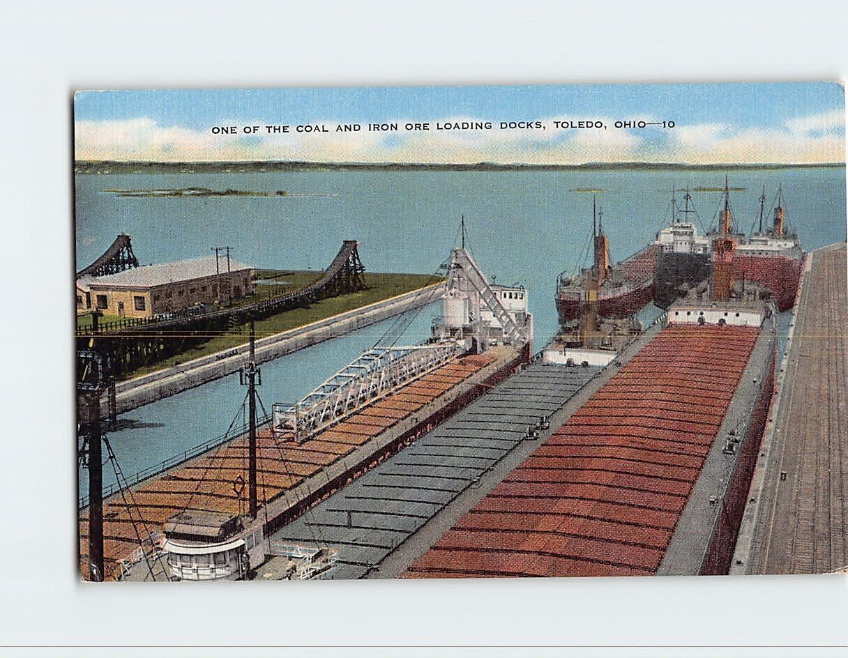 Postcard One Of The Coal And Iron Ore Loading Docks, Toledo, Ohio ...