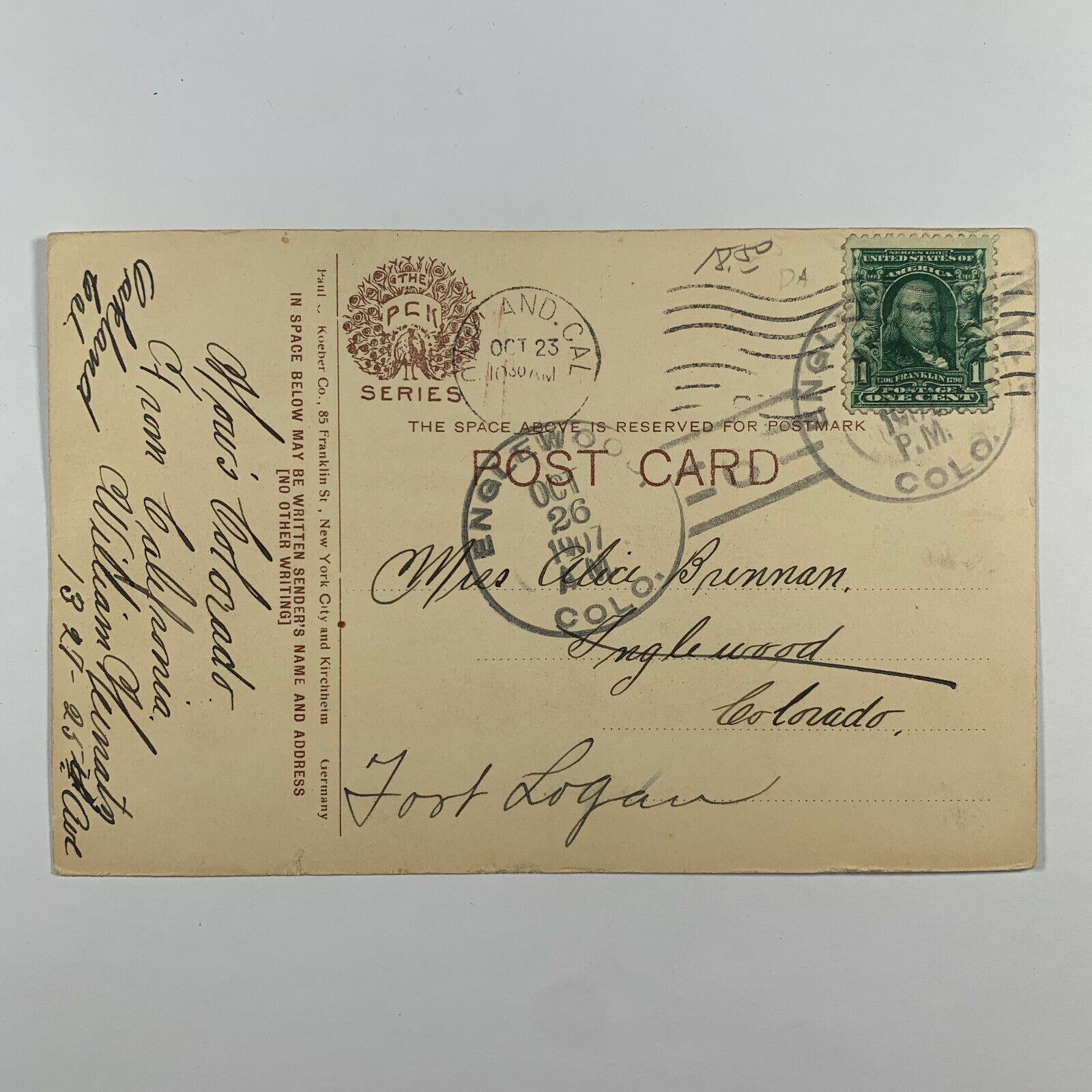 Postcard California Monterey CA Hotel Del Monte Herrmann Hall 1907 PCK ...