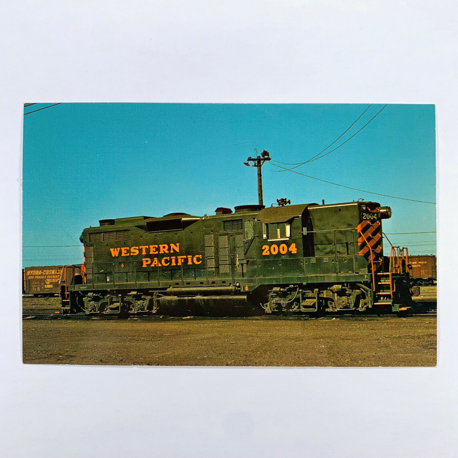 Postcard Railroad Train Western Pacific 2004 EMD GP20 1970s Chrome ...