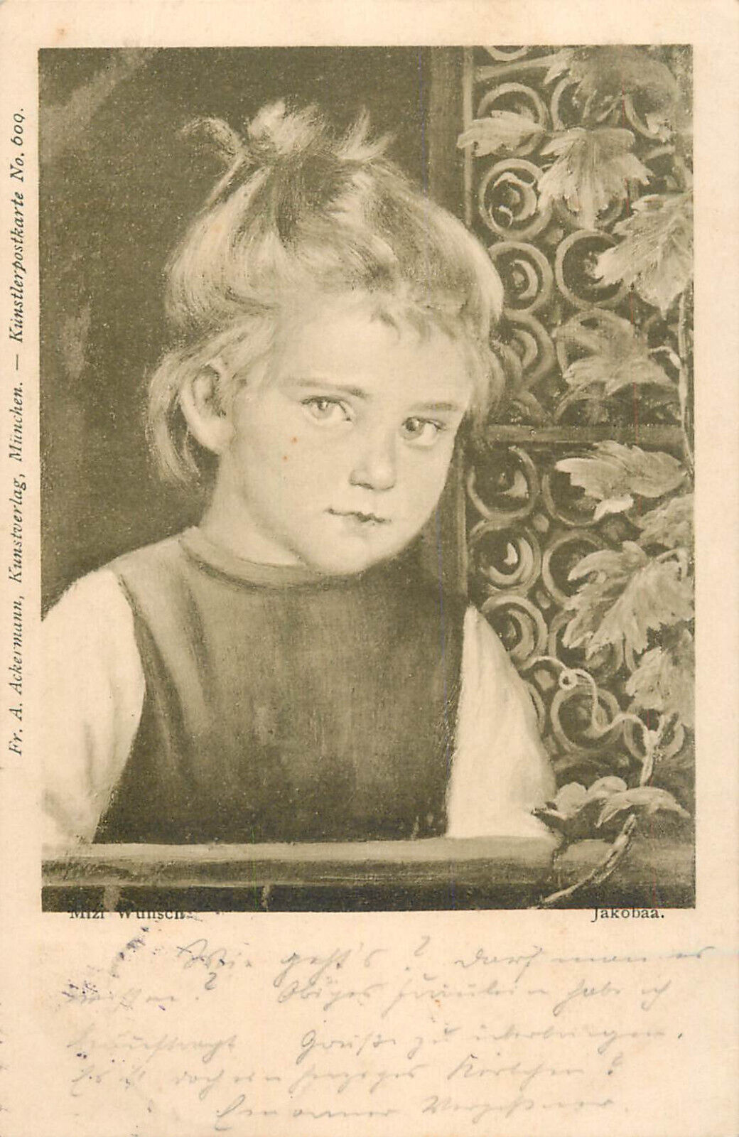 Unit of 2 fine art postcards 1899 Jakobaa & Muckeri portraits by Mizi ...