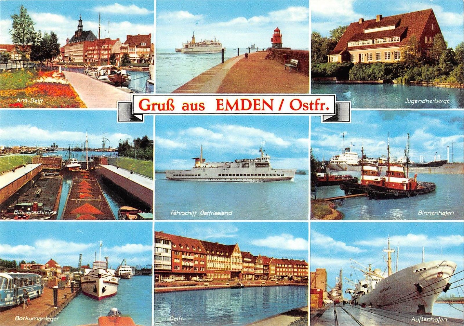 GG7007 gruss aus emden ostfr ship schiff germany | Europe - Germany ...