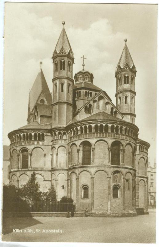 Germany, Koln am Rein, St. Aposteln, 1910s-20s unused real photo ...