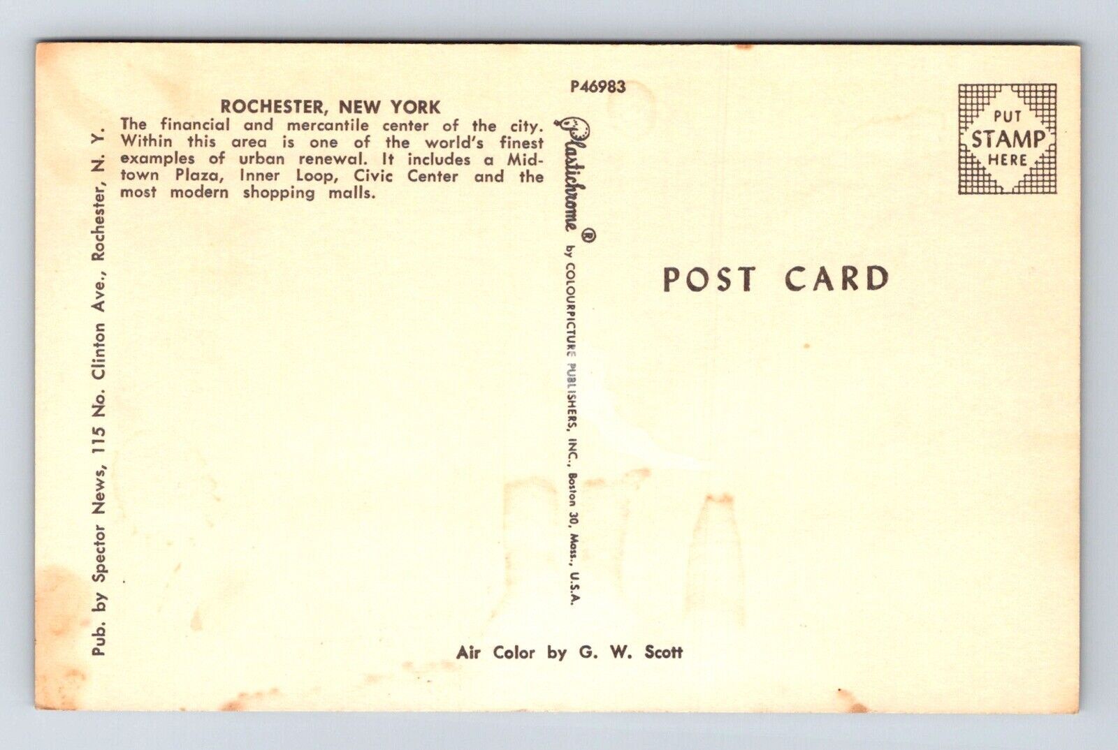 Rochester New York Aerial View Skyscrapers Midtown Plaza Inner Loop UNP ...