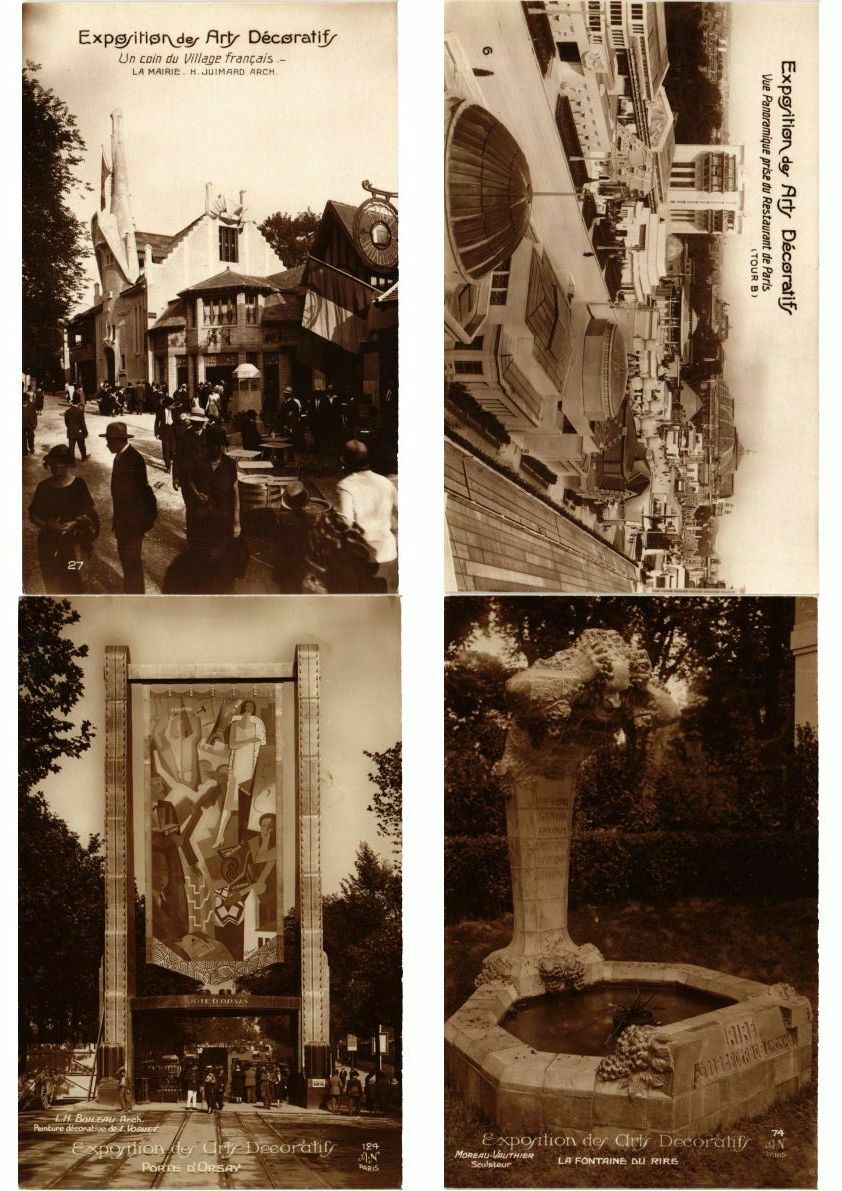 PARIS Exposition 1925 ART DECO Arts Decoratifs 99 CPA Mostly REAL PHOTO ...
