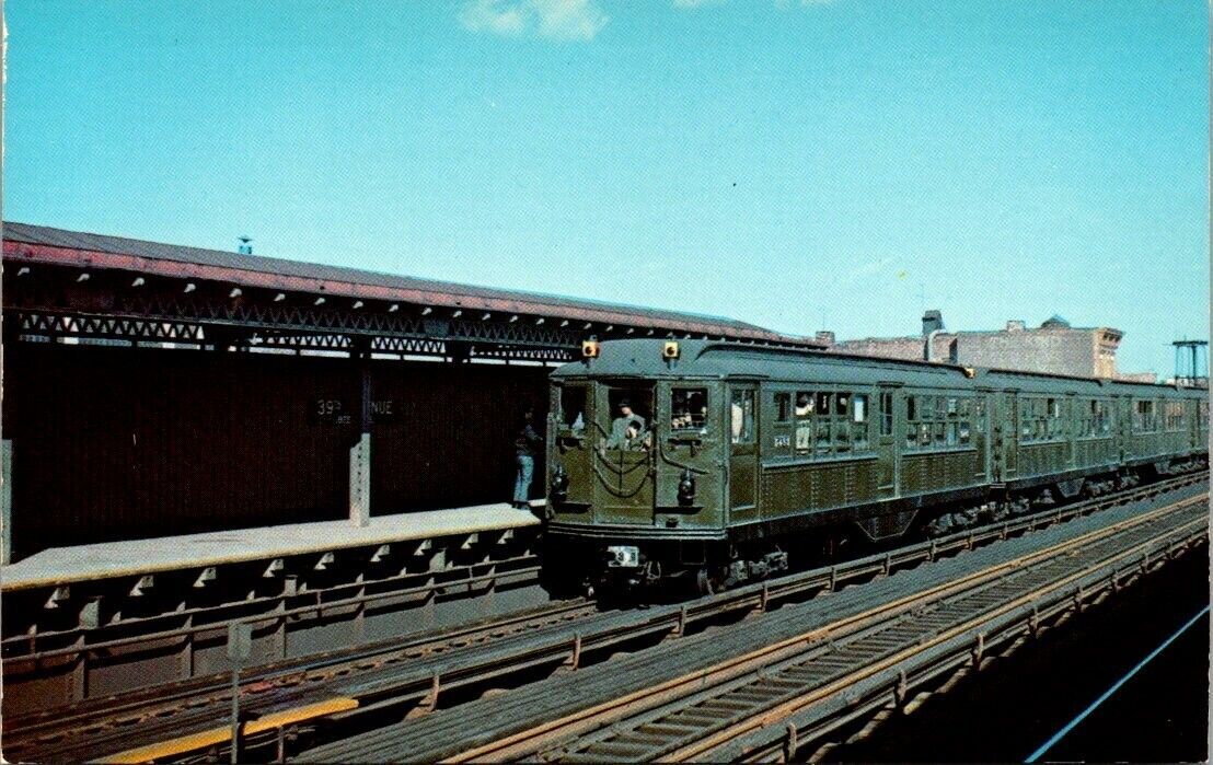 Vintage Railroad Train Locomotive Postcard - Interborough Rapid transit ...