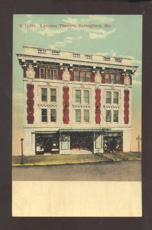 Springfield Missouri Landers Theatre Downtown MO. Vintage Postcard 1909 ...