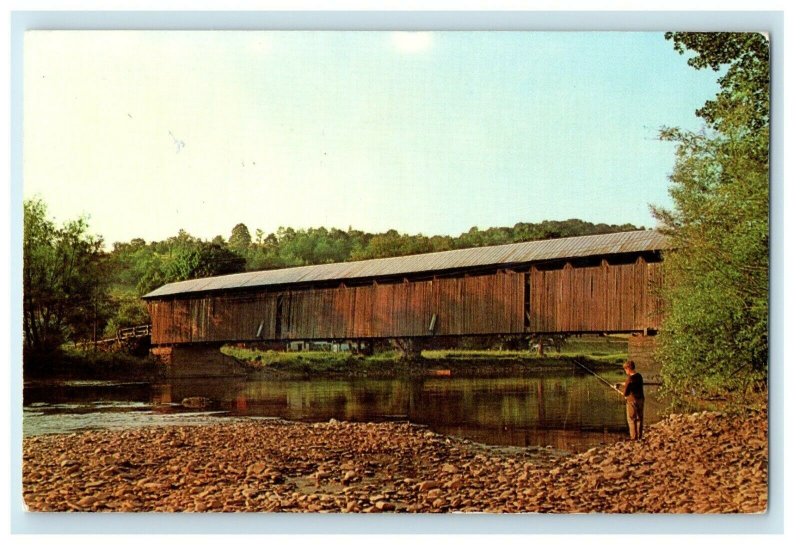 1972 Covered Bridge Over East Branch Of Delaware River At Downsville NY ...