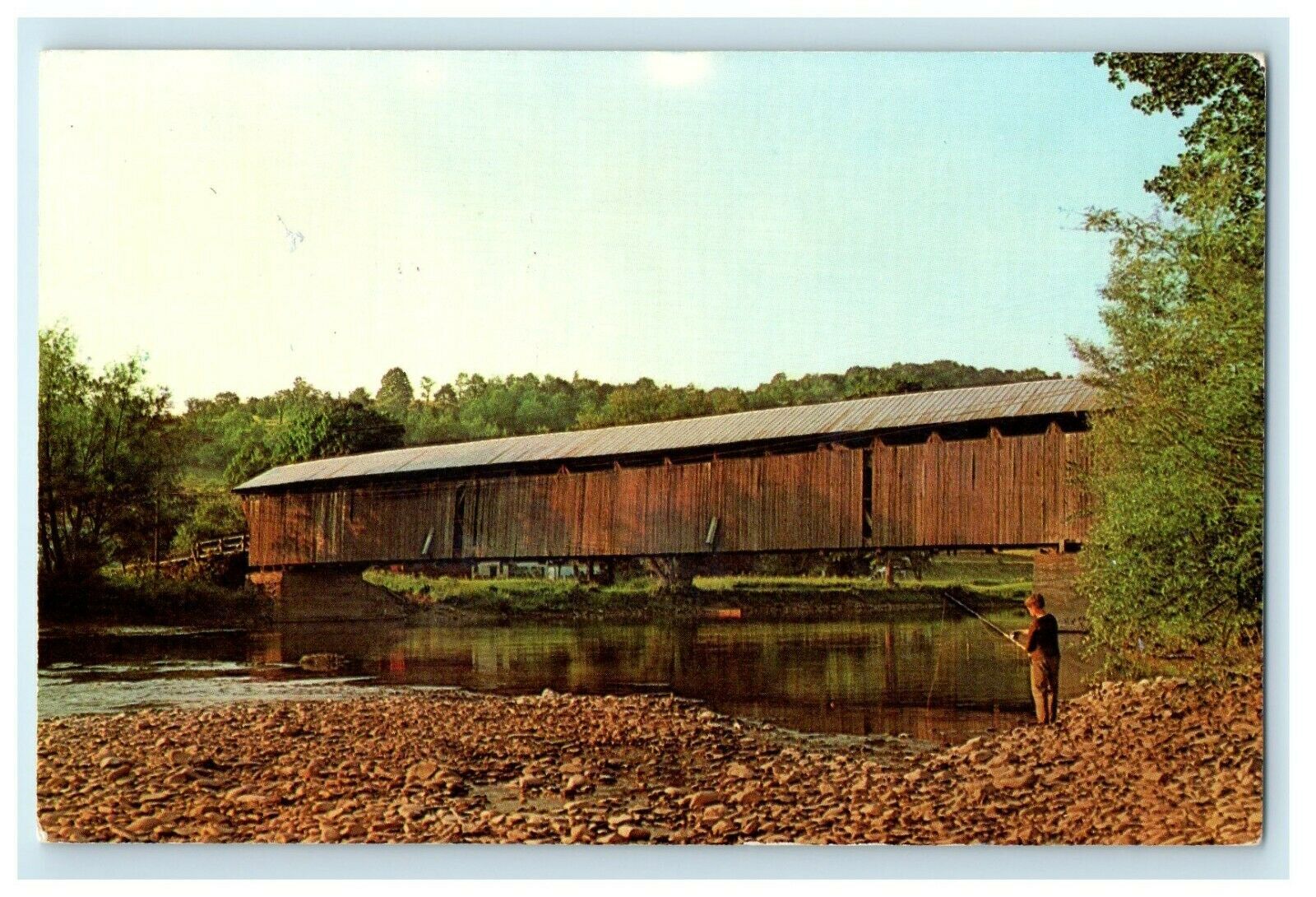1972 Covered Bridge Over East Branch Of Delaware River At Downsville NY ...