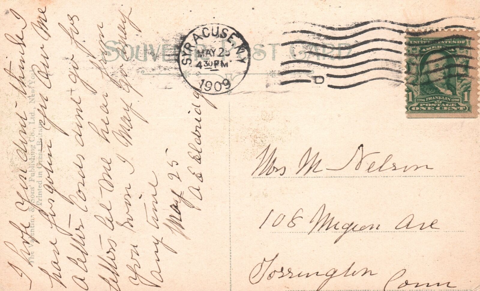 Vintage Postcard 1909 Fayette Park White Memorial Building Syracuse New ...