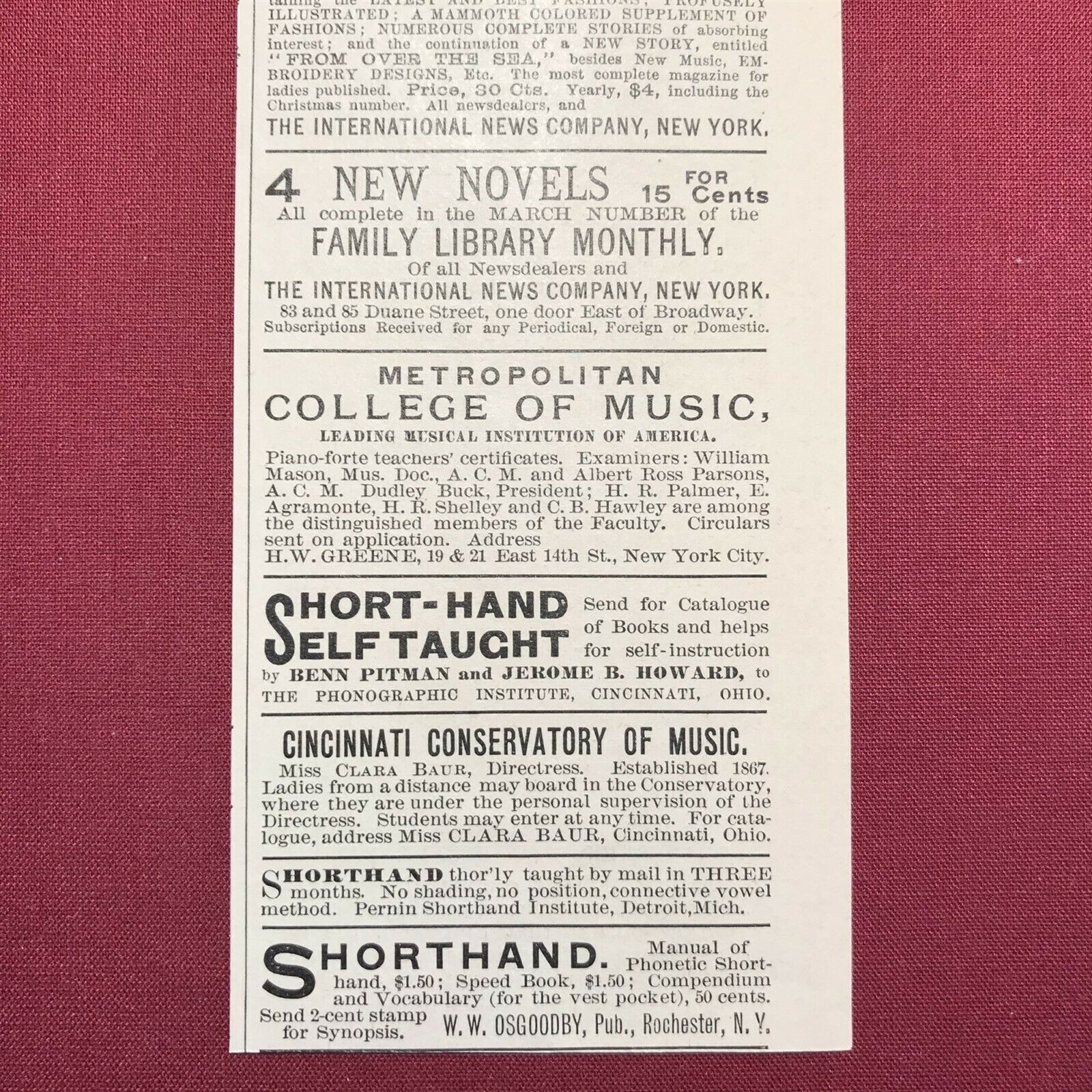 One Sheet Various 1892 Victorian Print Ads 2V1-30 | Ephemera - Chromo ...