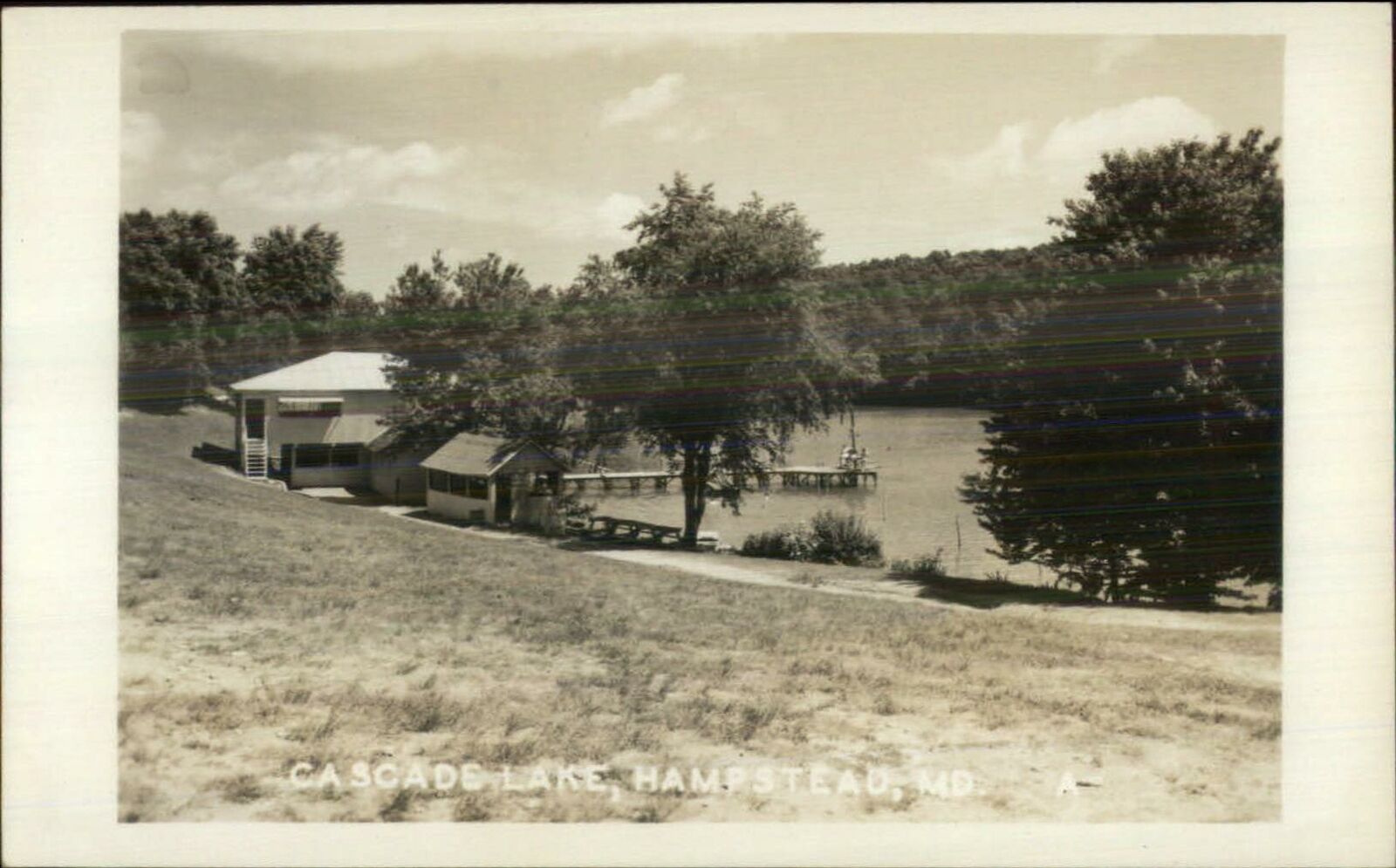 Hampstead MD Cascade Lake Real Photo Postcard | United States ...