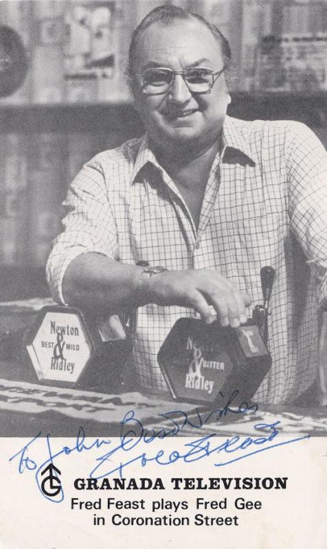 Fred Feast Gee Coronation Street Vintage Hand Signed Cast Photo ...